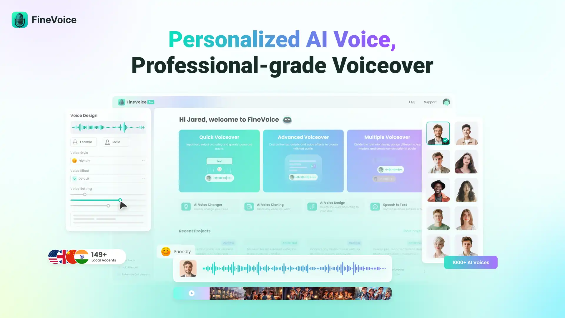 Fineshare: AI Audio Creator for Voice, Music and Sound Generation
