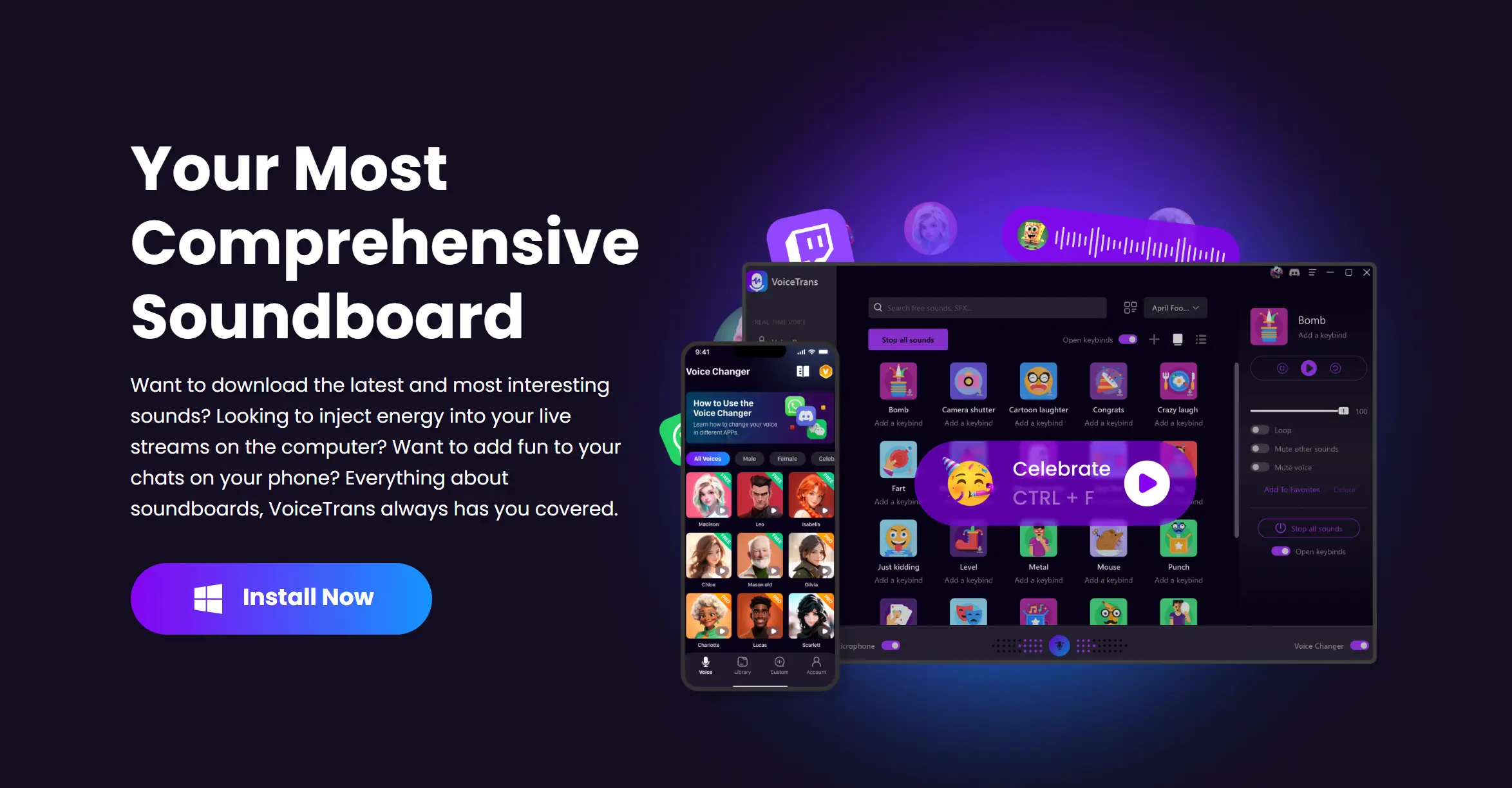 VoiceTrans - Your Most Comprehensive Soundboard